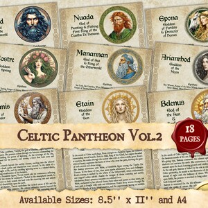 CELTIC GODS & GODDESSES Vol.2 | Instant Digital Download Printable Book ...