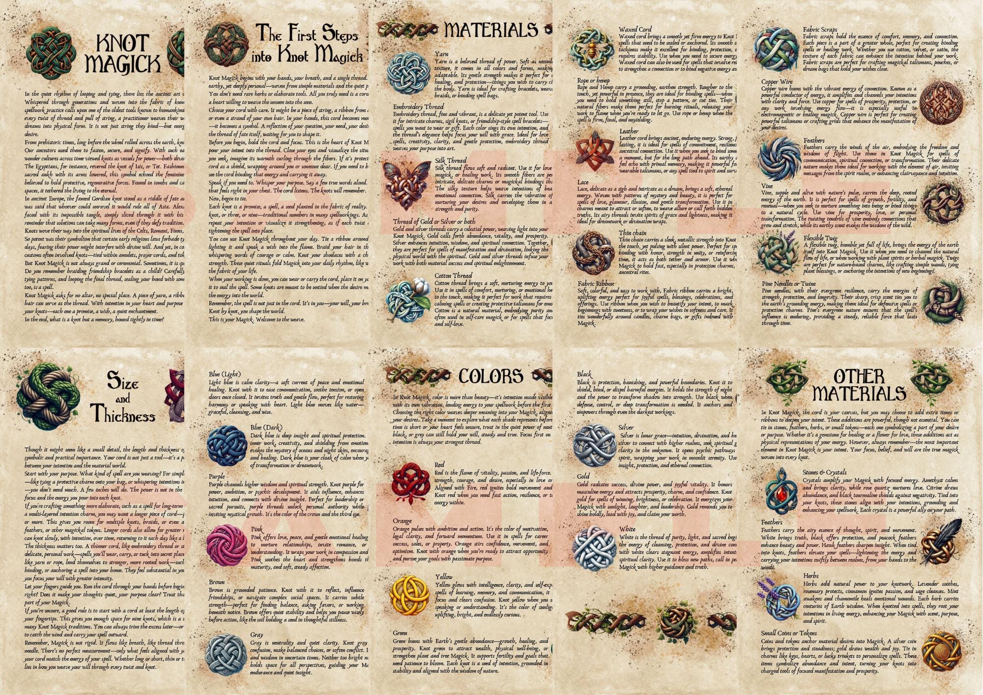 KNOT MAGICK | Instant Digital Download Printable Book of Shadows ...