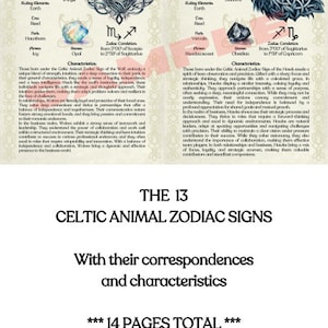 CELTIC ANIMAL ZODIAC | Instant Digital Download Printable Book of ...