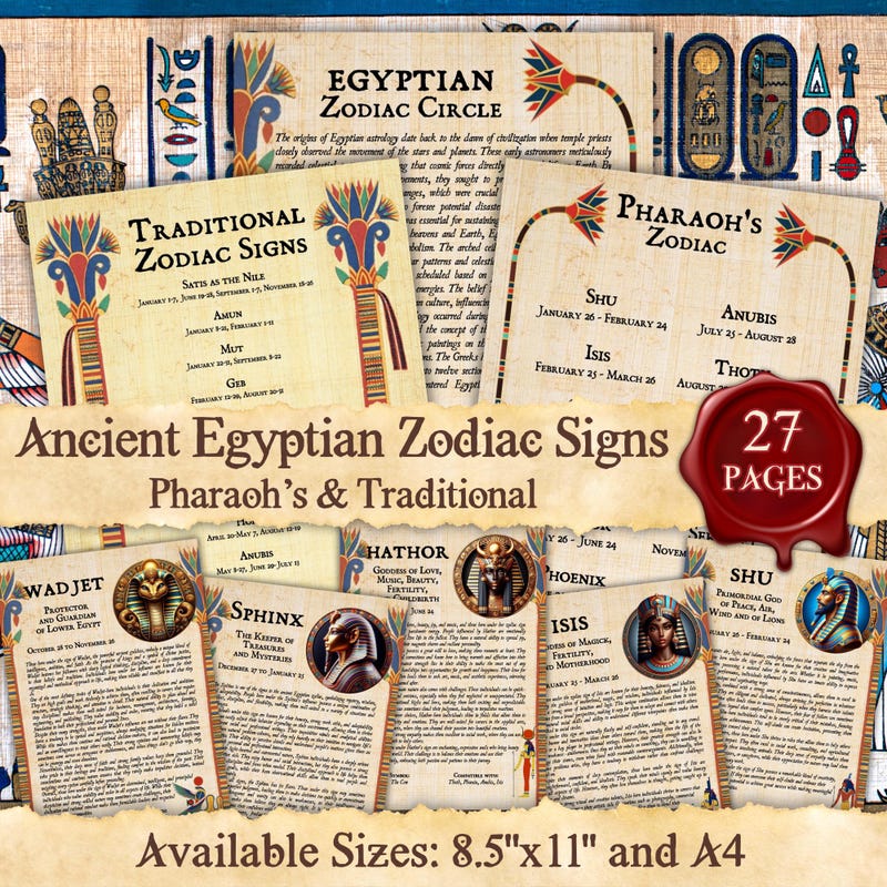 Ancient Egypt Zodiac - Etsy UK