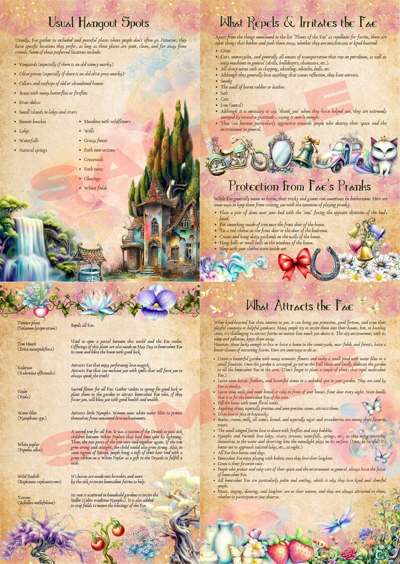 FAE MAGICK Instant Digital Download Printable Book of Shadows ...