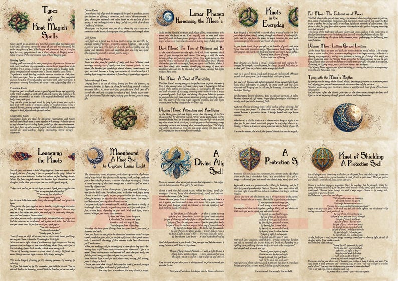 KNOT MAGICK | Instant Digital Download Printable Book of Shadows ...