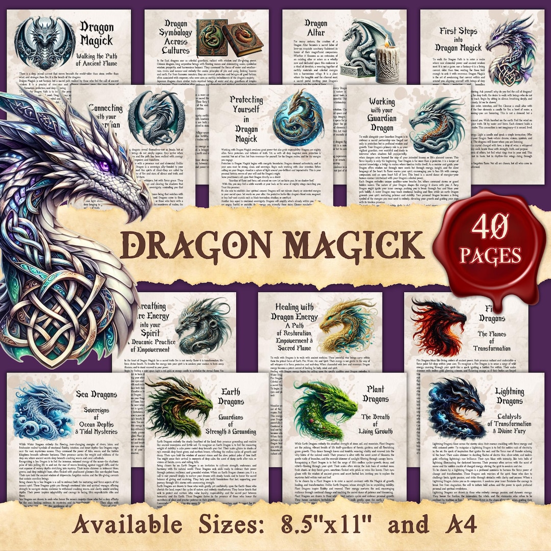 DRAGON MAGICK | Instant Download Printable for Book of Shadows ...