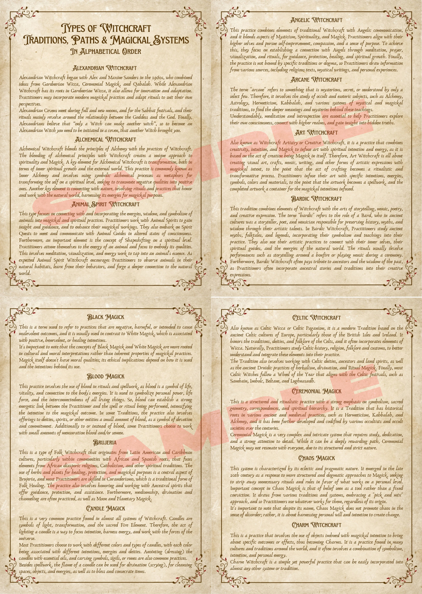 91 Types of Witchcraft, Traditions, Paths and Magickal Systems for ...