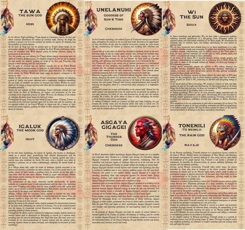 Native American Pantheon | Instant Digital Download Printable Book of ...