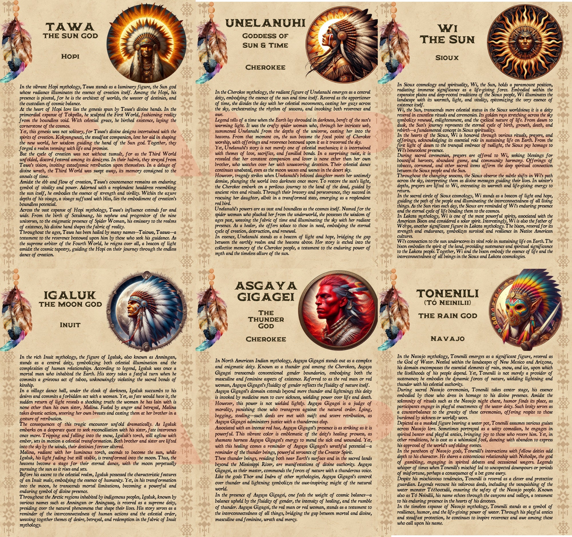 Native American Deities Instant Digital Download Printable Book of ...