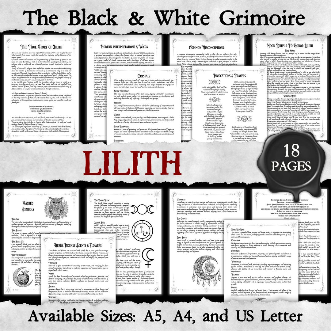 The True Story of LILITH in Black and White | Digital Download ...