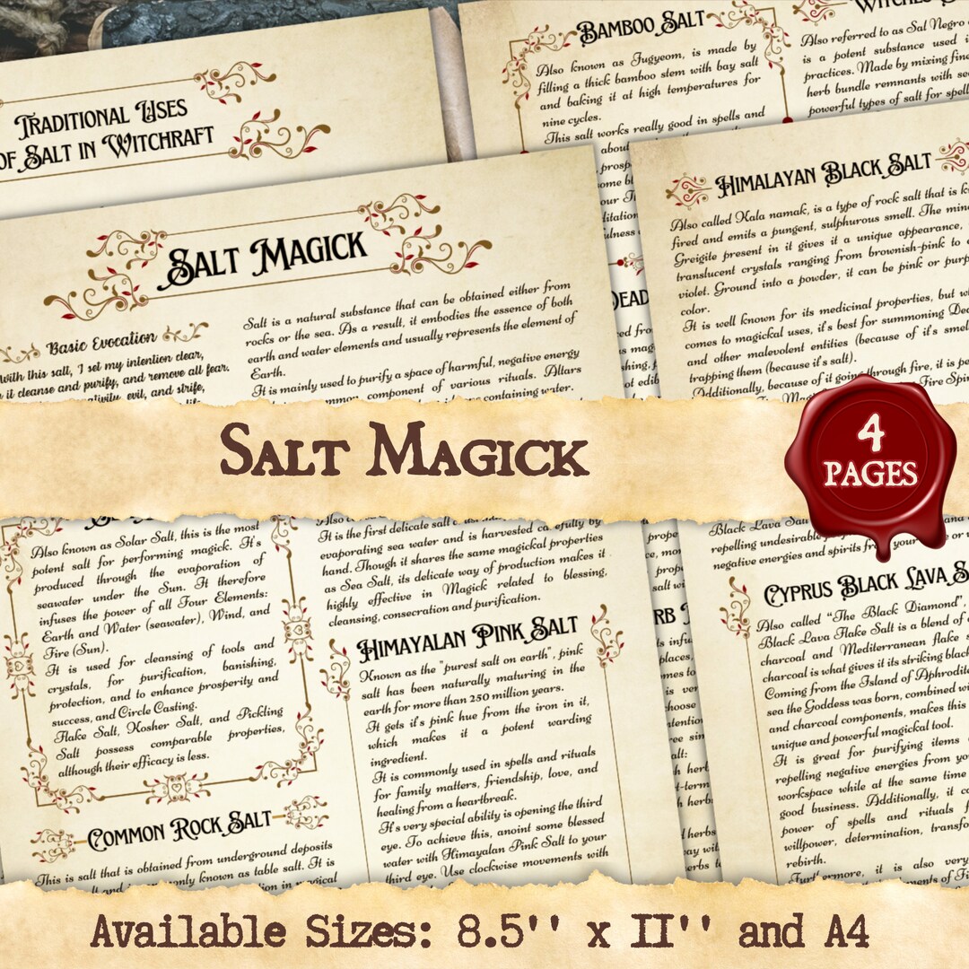 SALT MAGICK Instant Digital Download Printable Book of Shadows ...