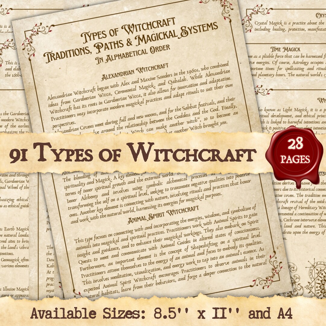 91 TYPES of WITCHCRAFT, Traditions, Paths and Magickal Systems for ...