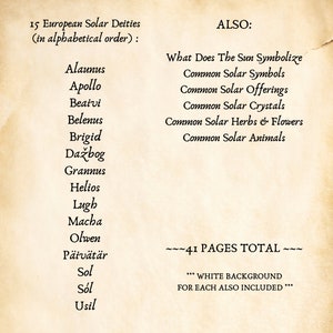 European SOLAR Deities | Digital Printable Pages | Sizes A4 & 8.5''x11 ...