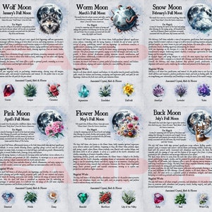 MOON MAGICK | Instant Digital Download Book of Shadows / Grimoire Pages ...