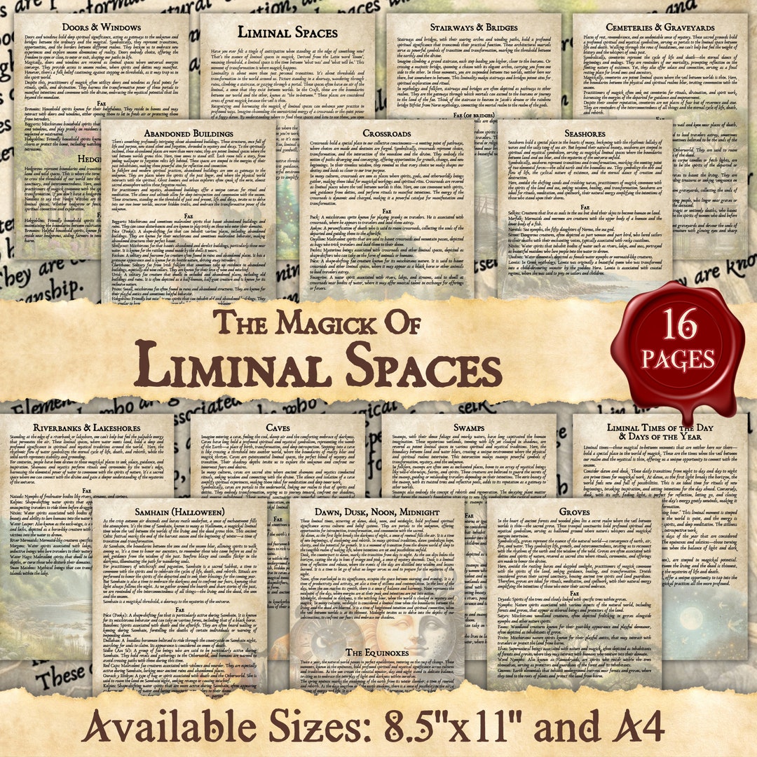 The Magick of LIMINAL SPACES | Instant Digital Download Book of Shadows ...