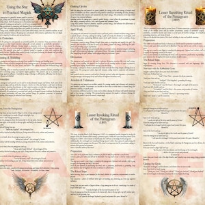 PENTAGRAM and PENTACLE | Instant Digital Download Book of Shadows ...