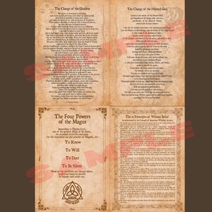 Laws of Wicca PACK | Instant Digital Download Printable Pages | Sizes ...