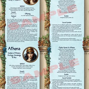 The 12 Greek OLYMPIAN GODS and GODDESSES | Instant Digital Download ...
