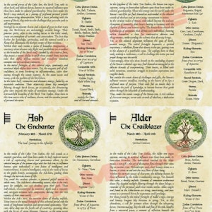 CELTIC Birth Trees - the Druid Zodiac | Instant Digital Download ...