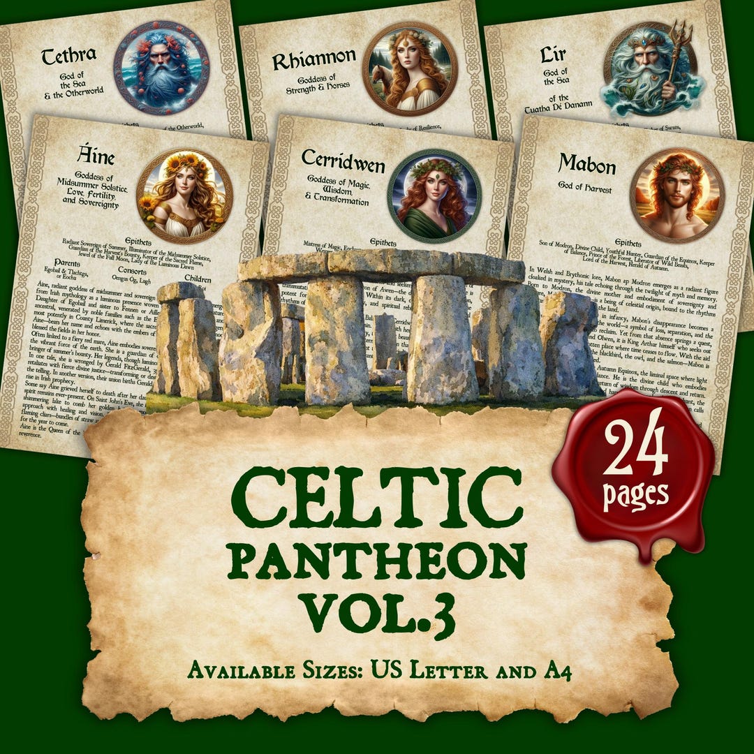 CELTIC GODS & GODDESSES Vol.3 | Instant Digital Download Printable Book ...