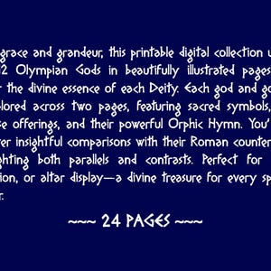 The 12 Greek OLYMPIAN GODS and GODDESSES | Instant Digital Download ...