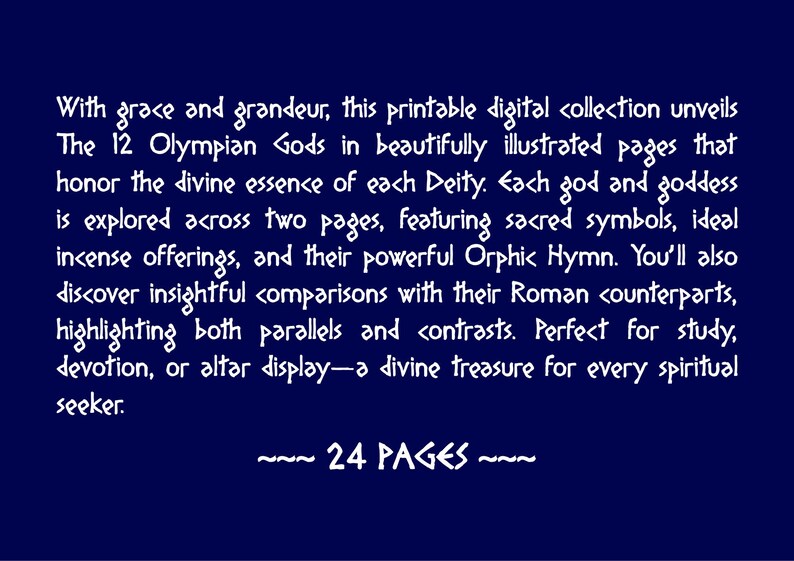 The 12 Greek OLYMPIAN GODS and GODDESSES | Instant Digital Download ...