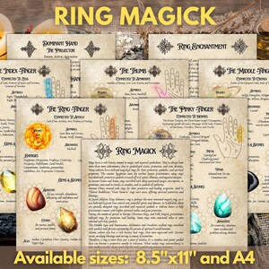 RING MAGICK | Instant Digital Download Book of Shadows / Grimoire Pages ...