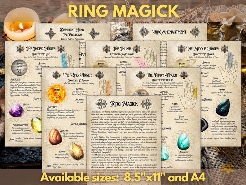RING MAGICK Instant Digital Download Book of Shadows / Grimoire Pages ...