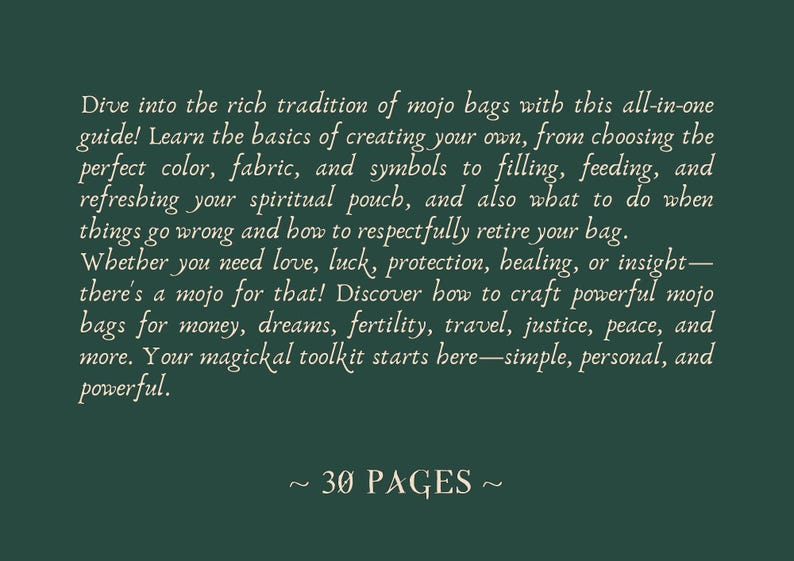 MOJO BAGS | Instant Digital Download Printable Book of Shadows ...