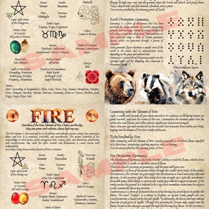 ELEMENTAL MAGICK | Instant Digital Download Printable Book of Shadows ...