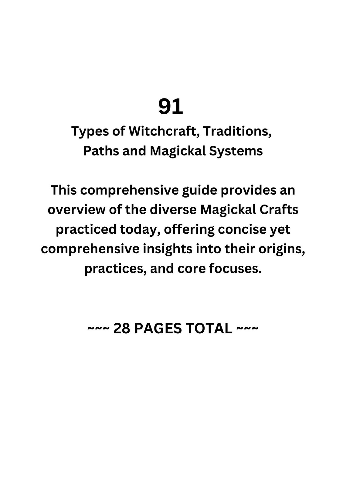 91 Types of Witchcraft, Traditions, Paths and Magickal Systems for ...