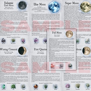 MOON MAGICK | Instant Digital Download Book of Shadows / Grimoire Pages ...