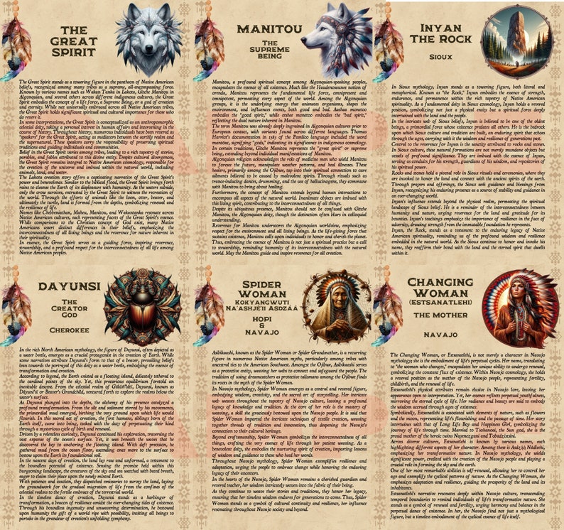 Native American Pantheon | Instant Digital Download Printable Book of ...