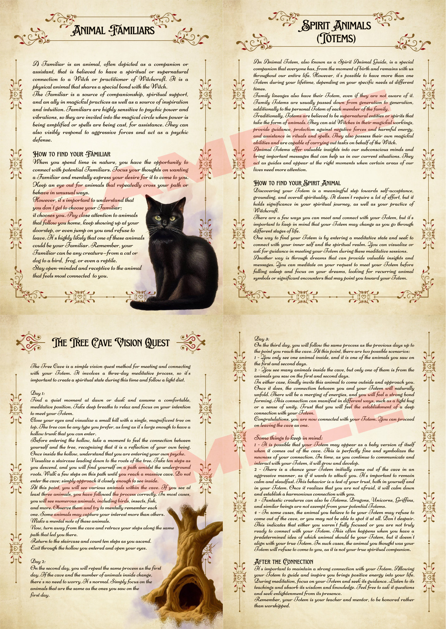 Animal Familiars and Spirit Animals (totems) | Instant Digital Download ...