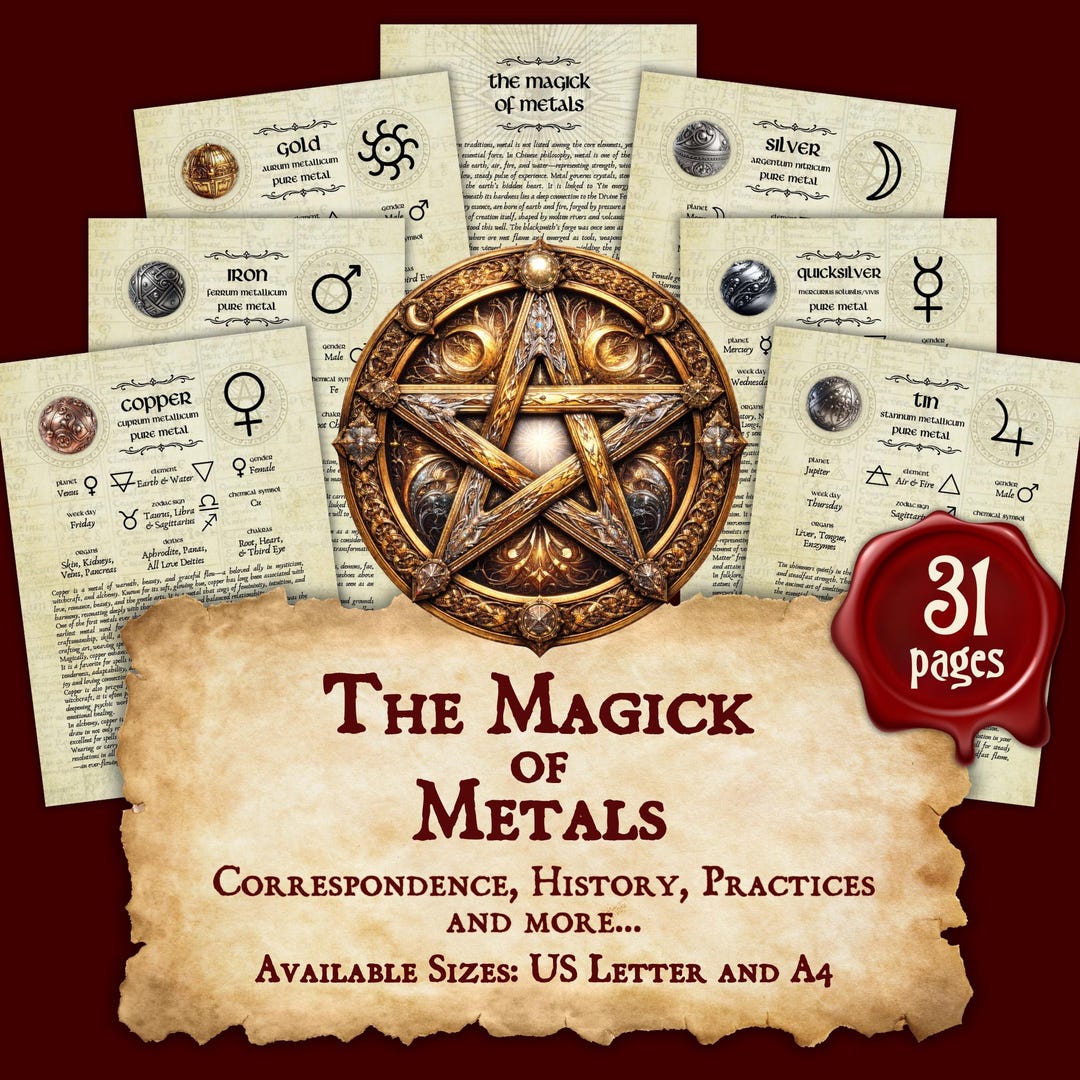 The MAGICK of METALS | Instant Digital Download Printable Book of ...