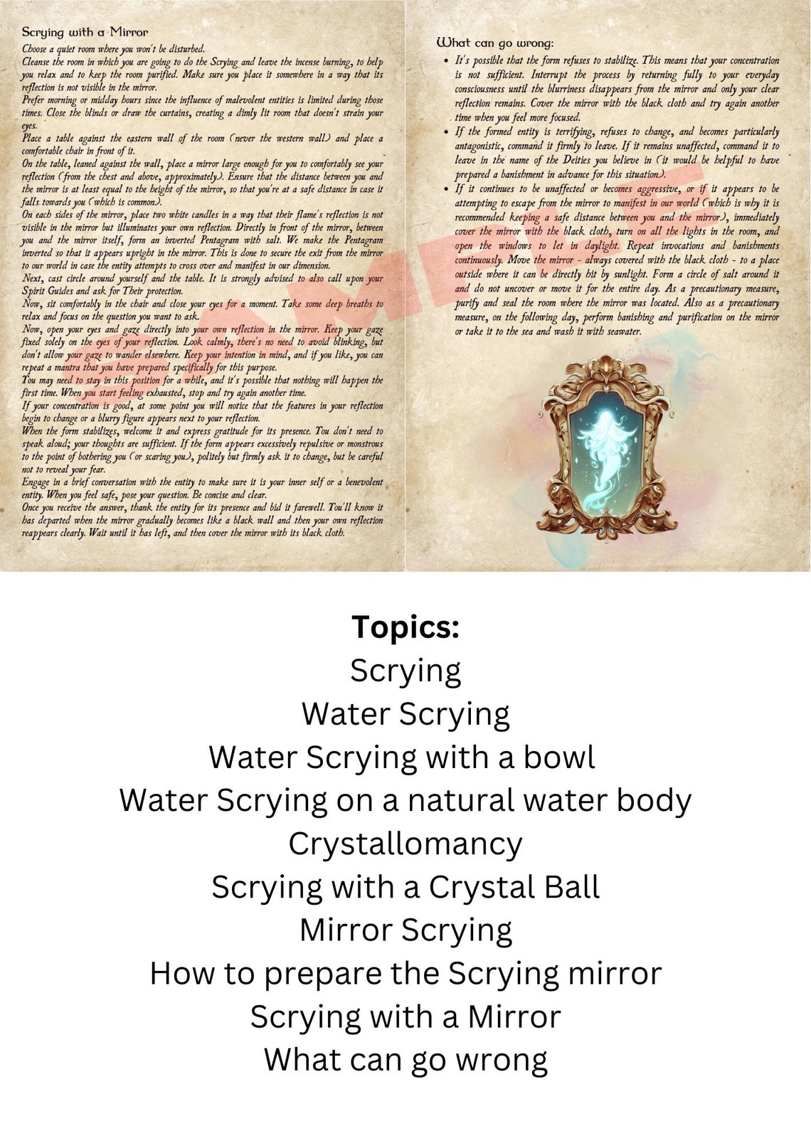 SCRYING Instant Digital Download Printable Book of Shadows / Grimoire ...