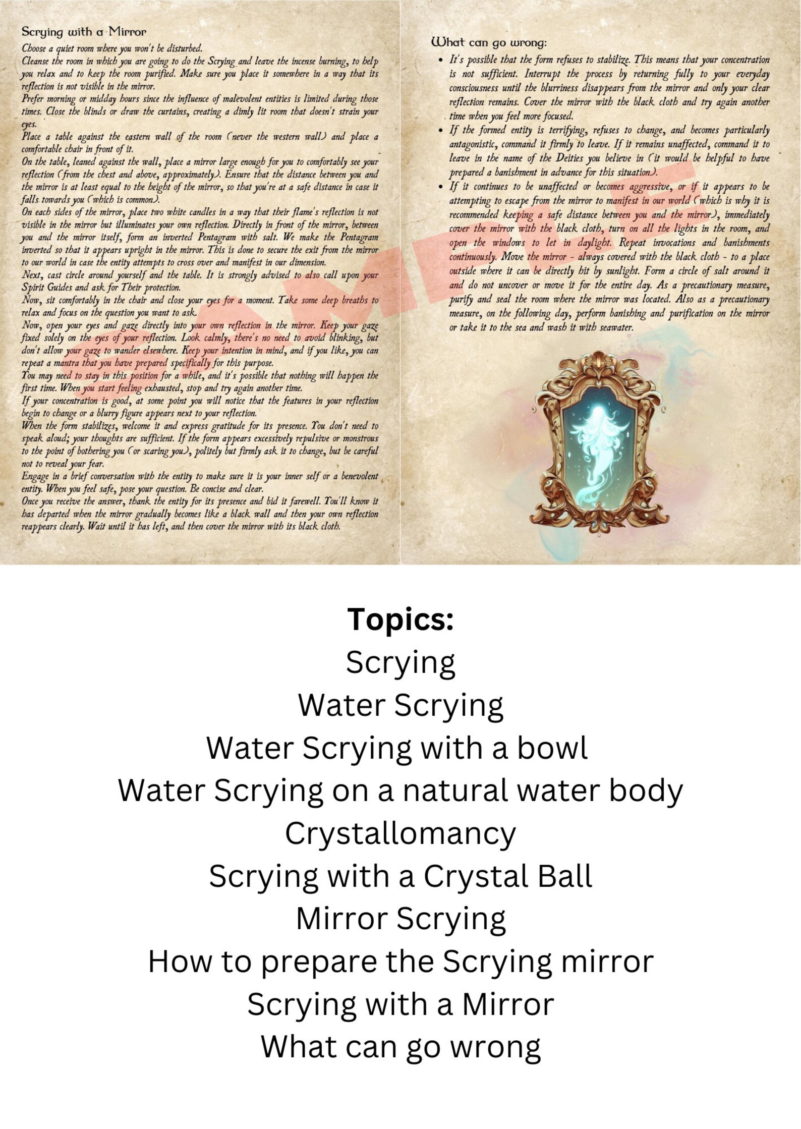 SCRYING Instant Digital Download Printable Book of Shadows / Grimoire ...