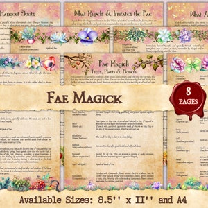 FAE MAGICK | Instant Digital Download Printable Book of Shadows ...