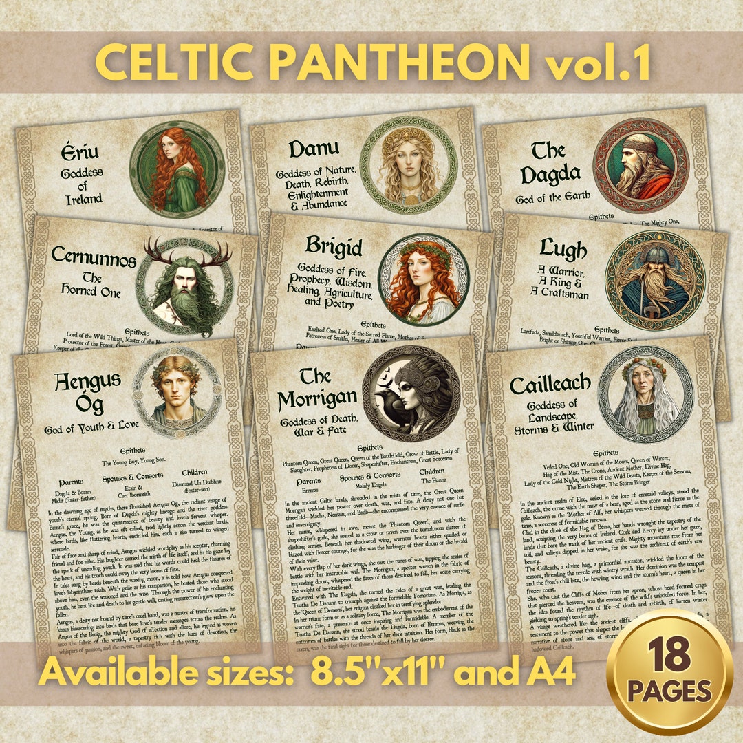CELTIC GODS & GODDESSES Vol.1 Instant Digital Download Printable Book ...