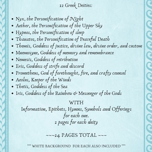 Greek GODS and GODDESSES Vol.3 Instant Digital Download Printable Book ...
