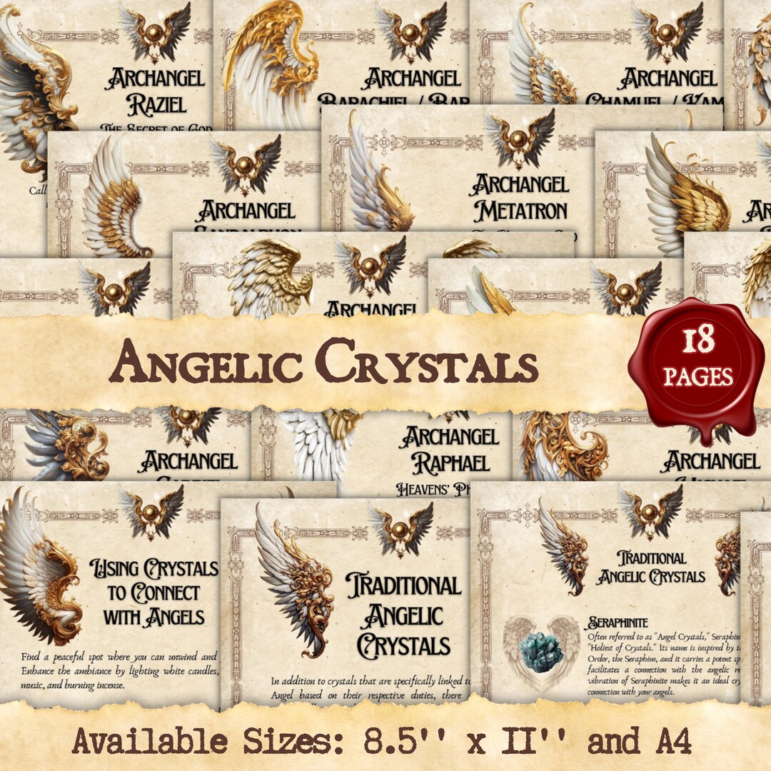 ANGELIC CRYSTALS | Digital Download Printable Book of Shadows ...