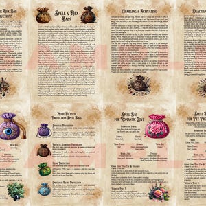 SPELL and HEX BAGS | Instant Digital Download Printable Book of Shadows ...