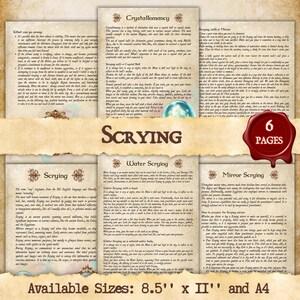 SCRYING | Instant Digital Download Printable Book of Shadows / Grimoire ...