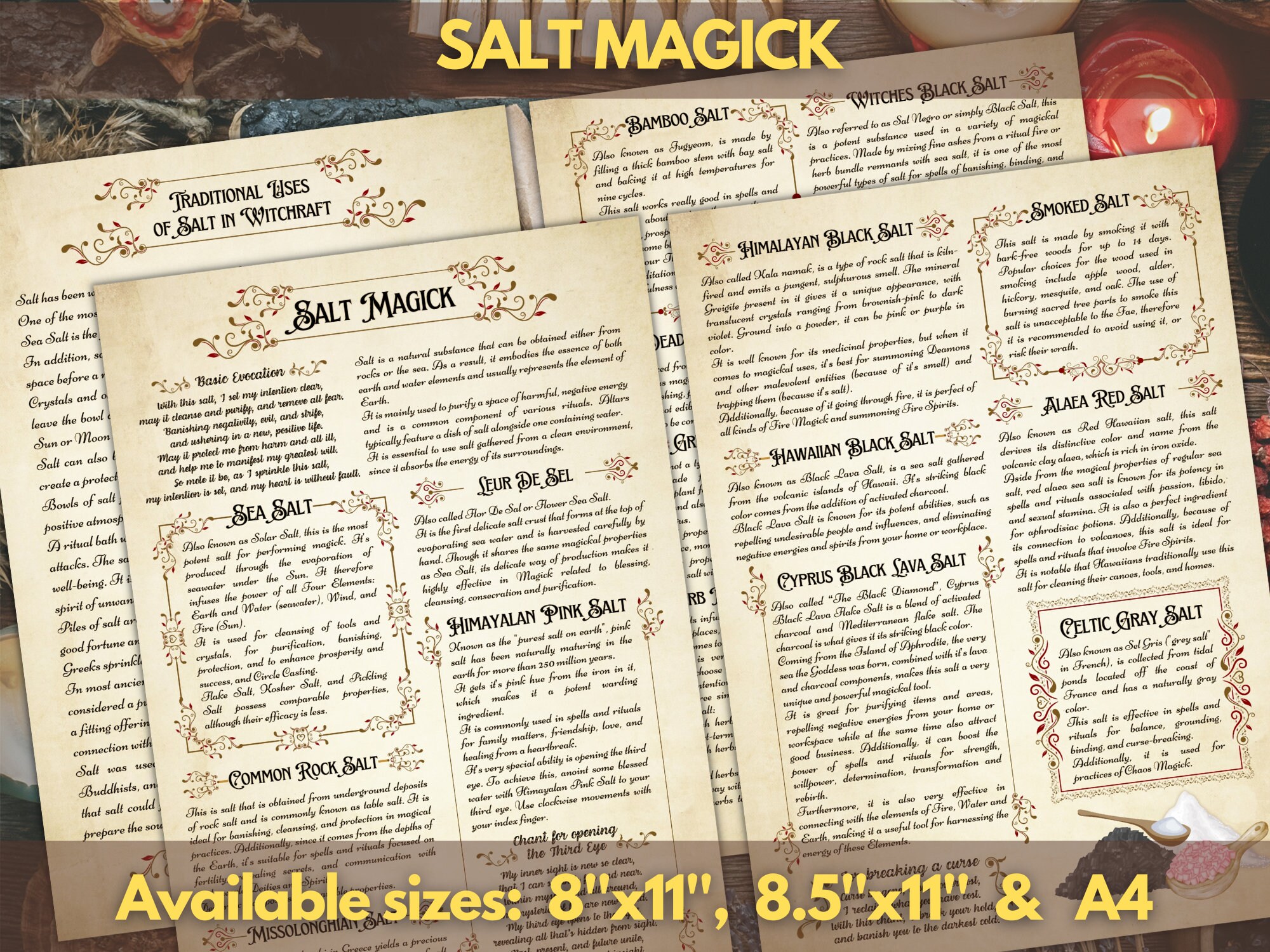 SALT MAGICK Instant Digital Download Printable Book of Shadows ...