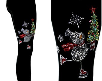 Rhinestone leggings | Etsy