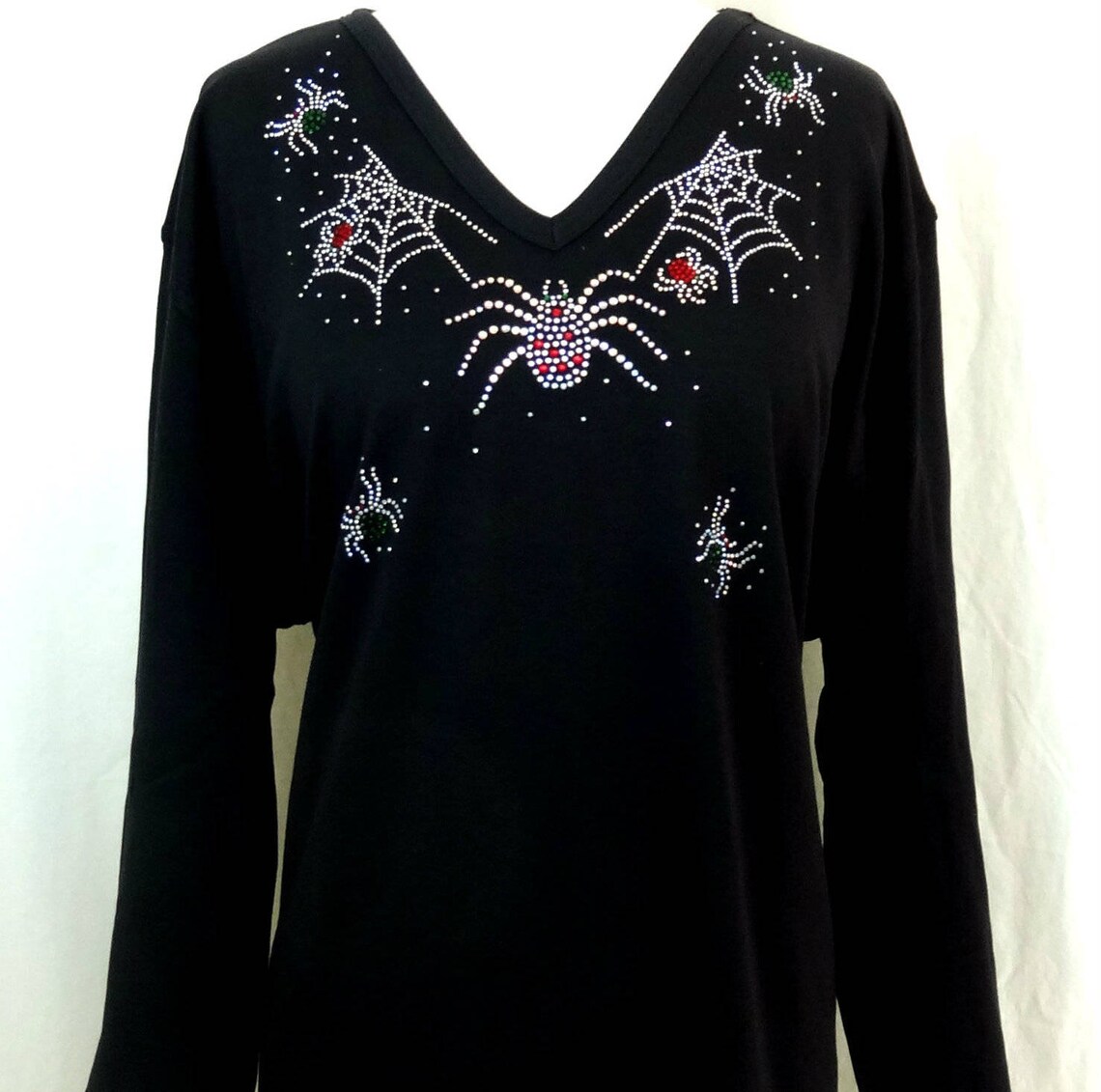 Hand Embellished Rhinestone Halloween Spooky Spiders & Webs - Etsy