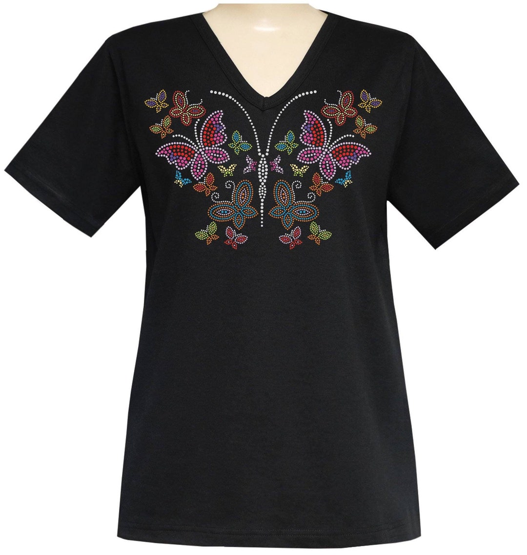 Embellished Multi-colored Large Butterfly Made From 24 Butterflies 3/4 ...