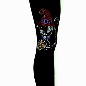 Plus Size Full Length Leggings Embellished Rhinestone & Shiny - Etsy