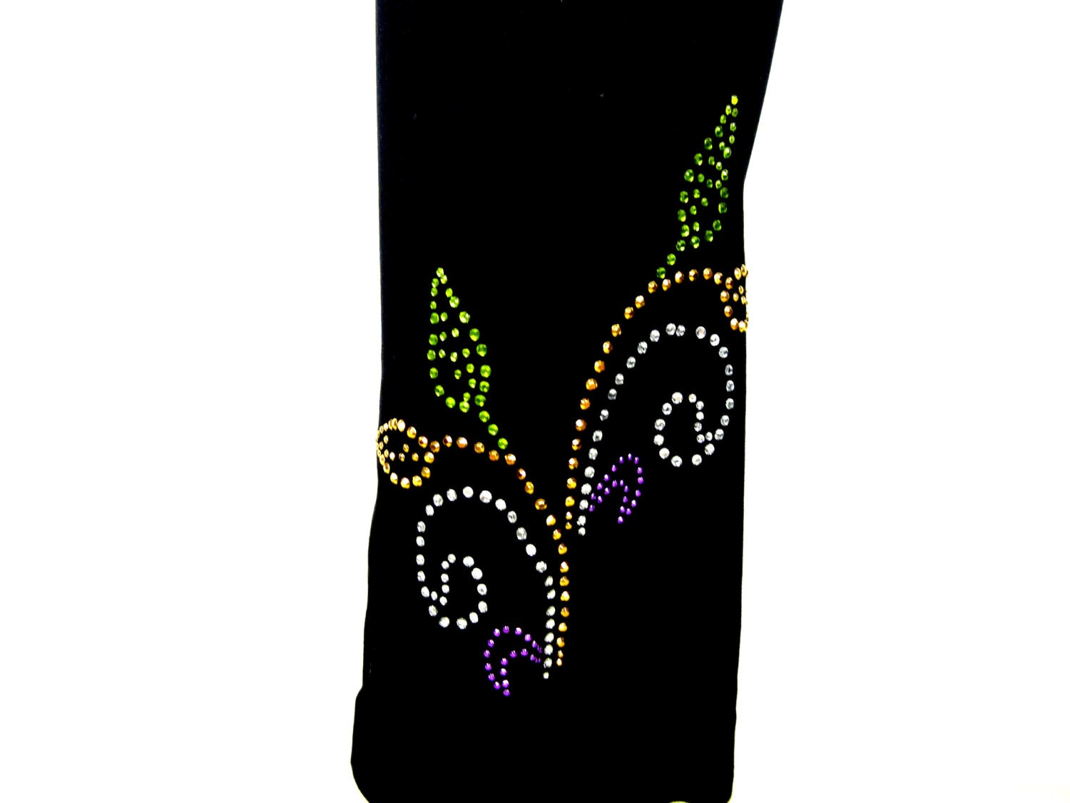 Plus Size Full Length Leggings Embellished Rhinestone & Stud Trailing ...