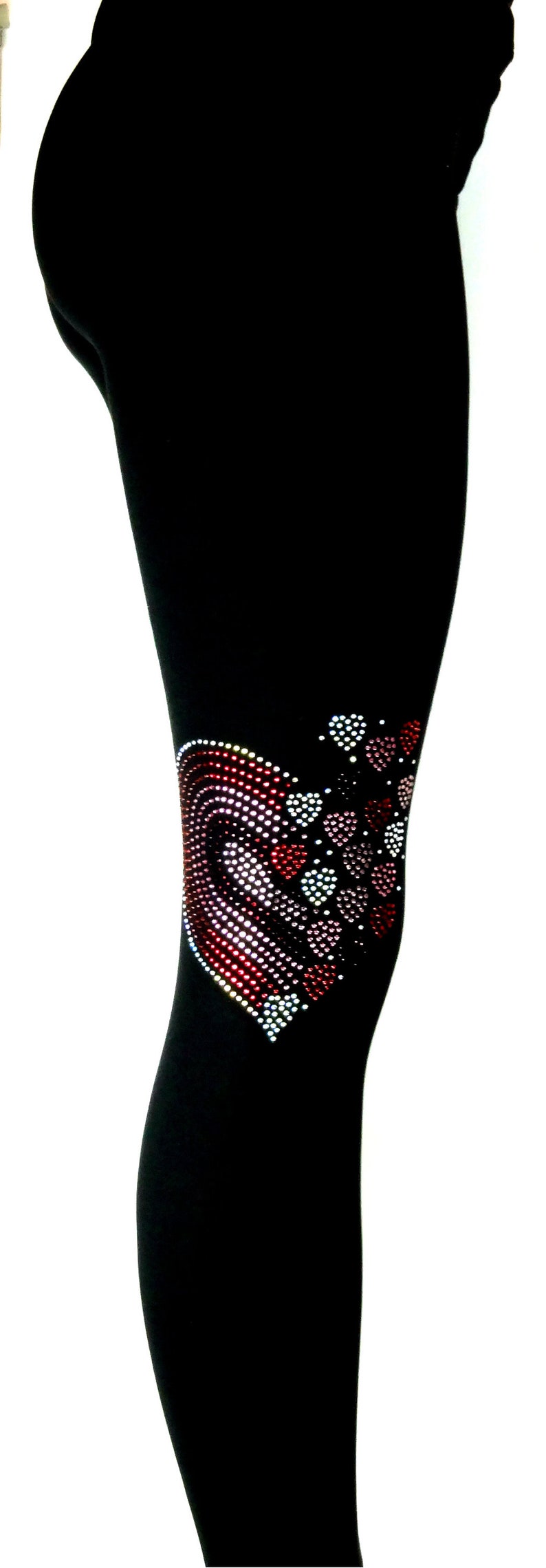 Plus Size Full Length Leggings Embellished All Rhinestone | Etsy