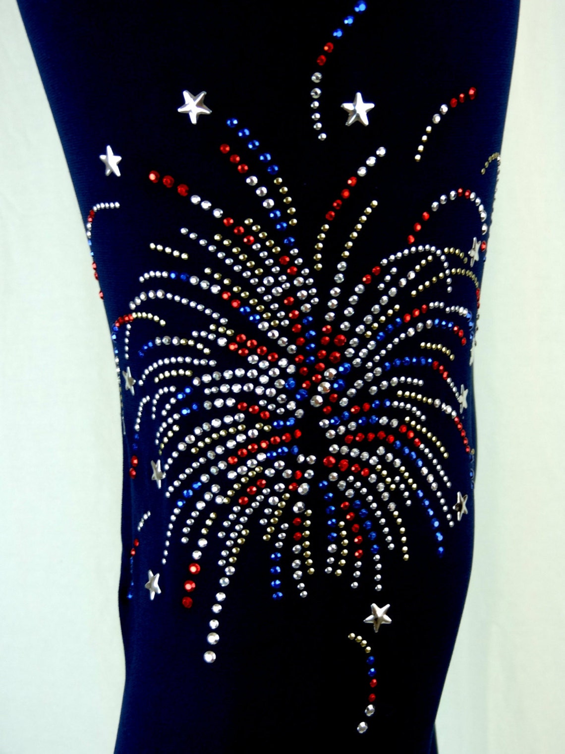 Plus Size Full Length Leggings Embellished Rhinestone & Studs New Years ...