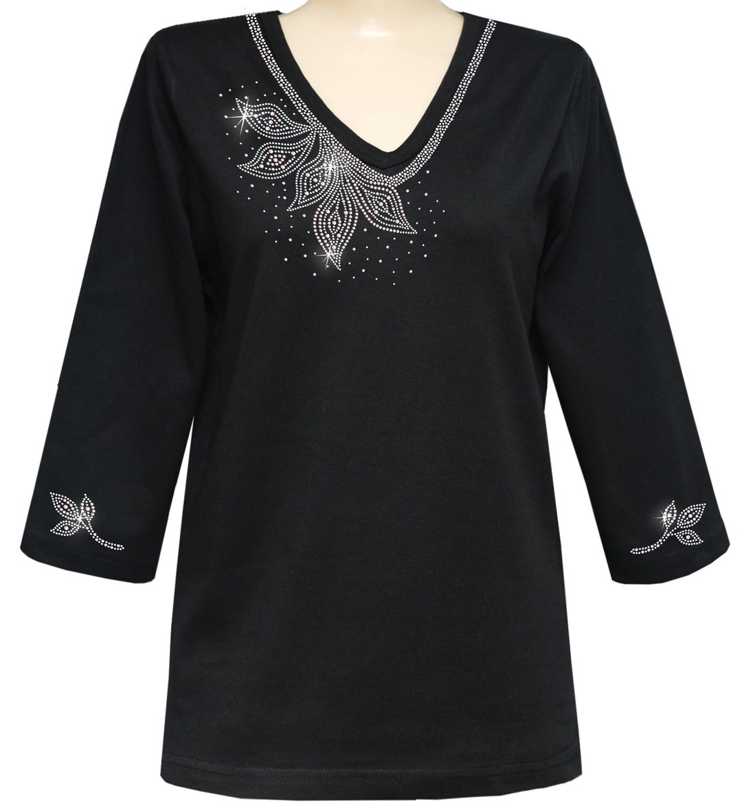 Embellished Iridescent AB Leaves Neckline W/matching Floral on Sleeve ...