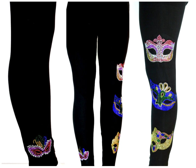 Plus Size Full Length Leggings Embellished All Rhinestone - Etsy